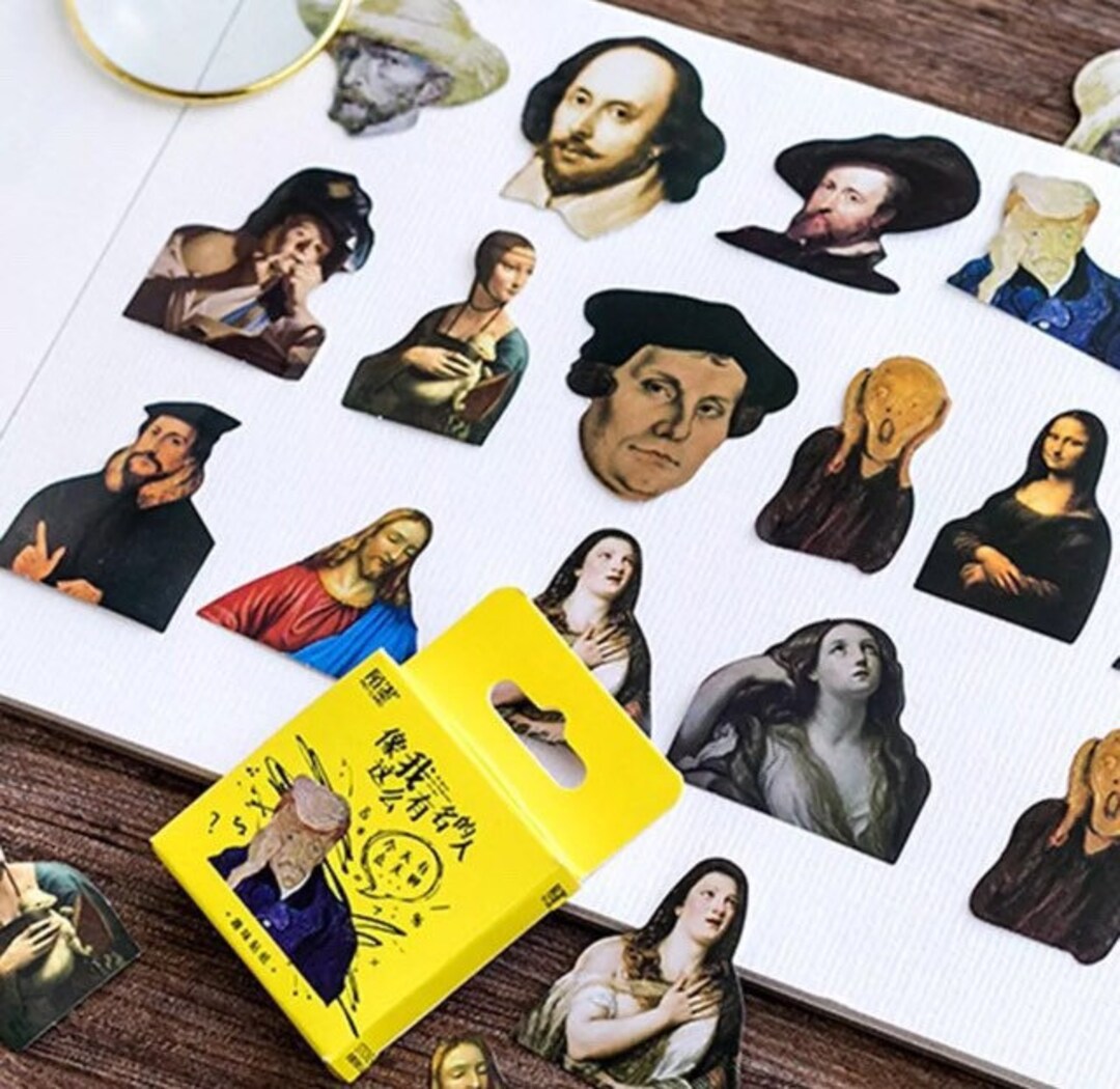 45pcs Greats Celebrities Icons Scrapbooking Stickers Arts and Crafts ...