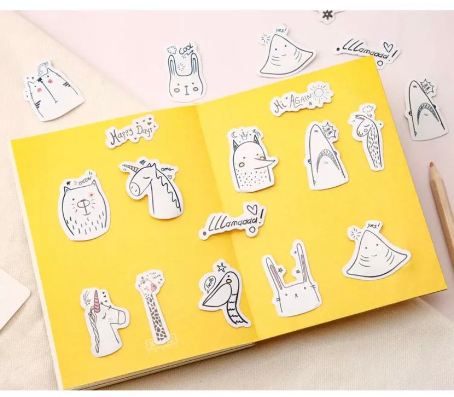 40pcs Little Box of Stickers of 12 Lovely Diary Stationery - Etsy Hong Kong