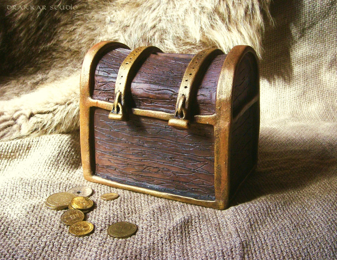 Treasure Chest. Handcrafted Ceramic Money Bank - Etsy