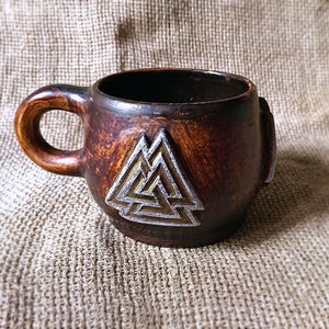 Pottery Mug With Valknut - Etsy