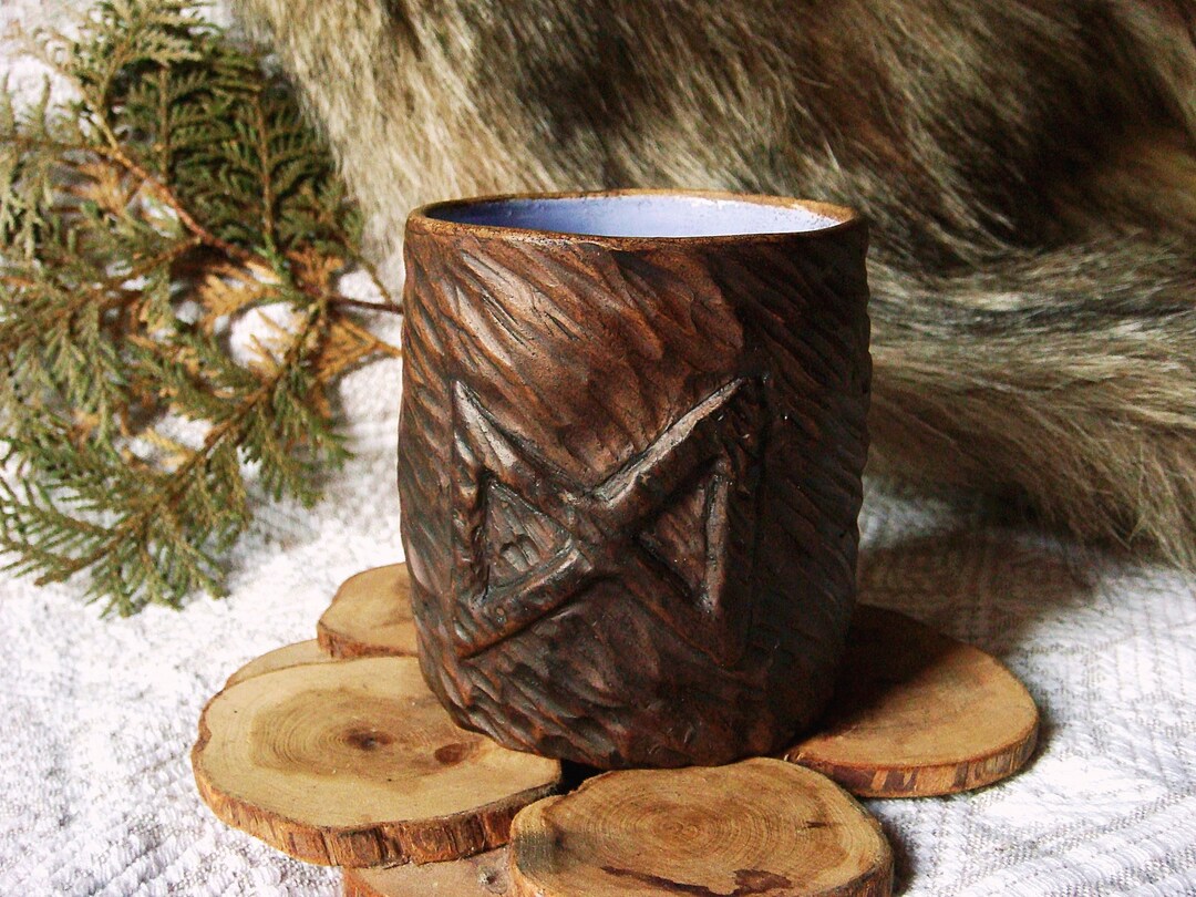 Handmade Cup With Runes of Elder Futhark - Etsy