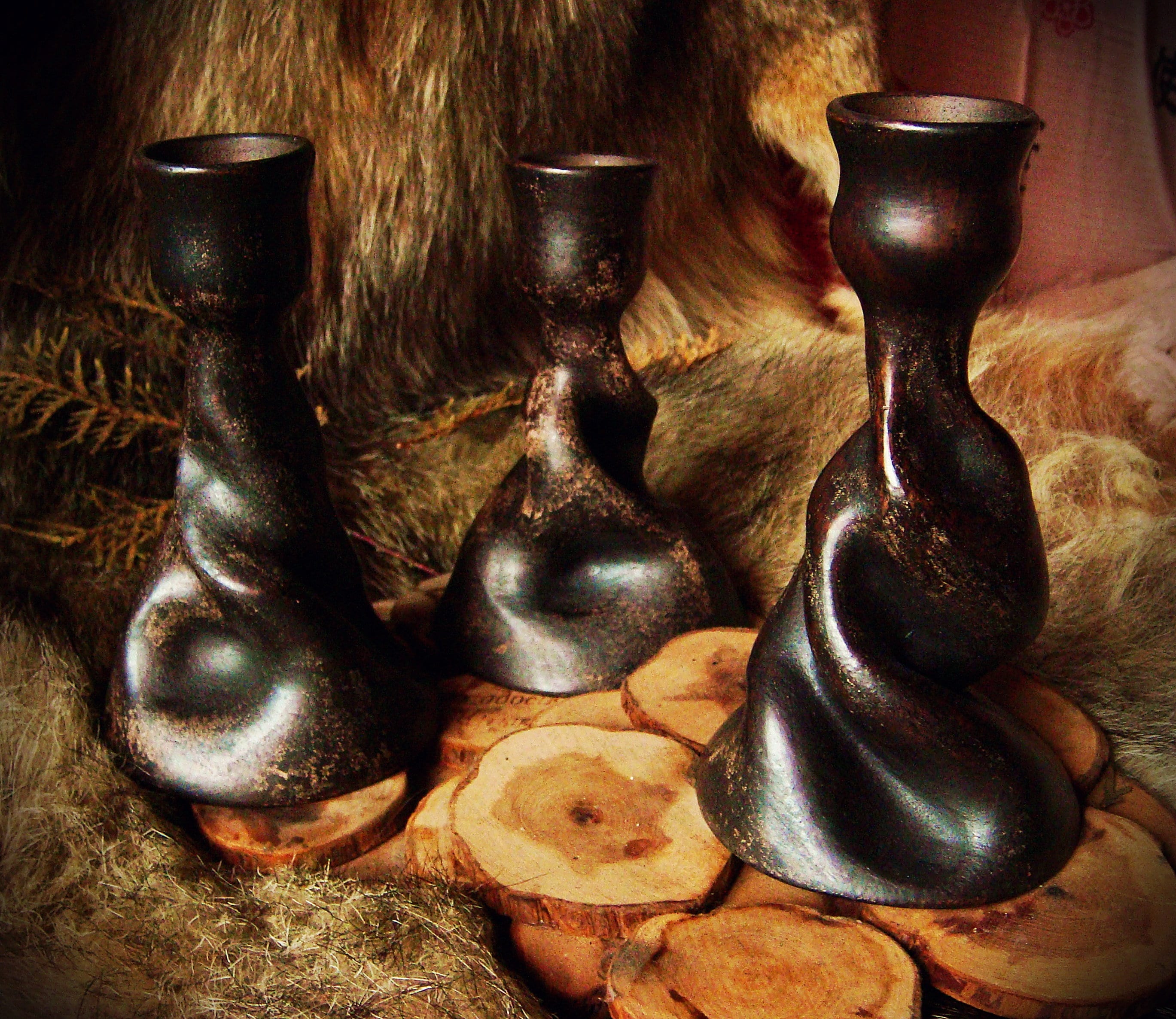 Сrumpled Ceramic Candle Holders Curve Candlestick | Etsy