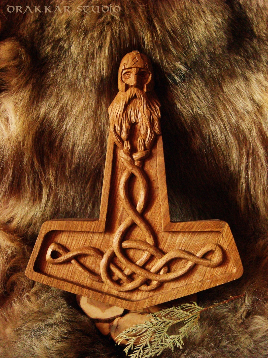 Large Wall-hanging Thor's Hammer. Hand Carved! - Etsy