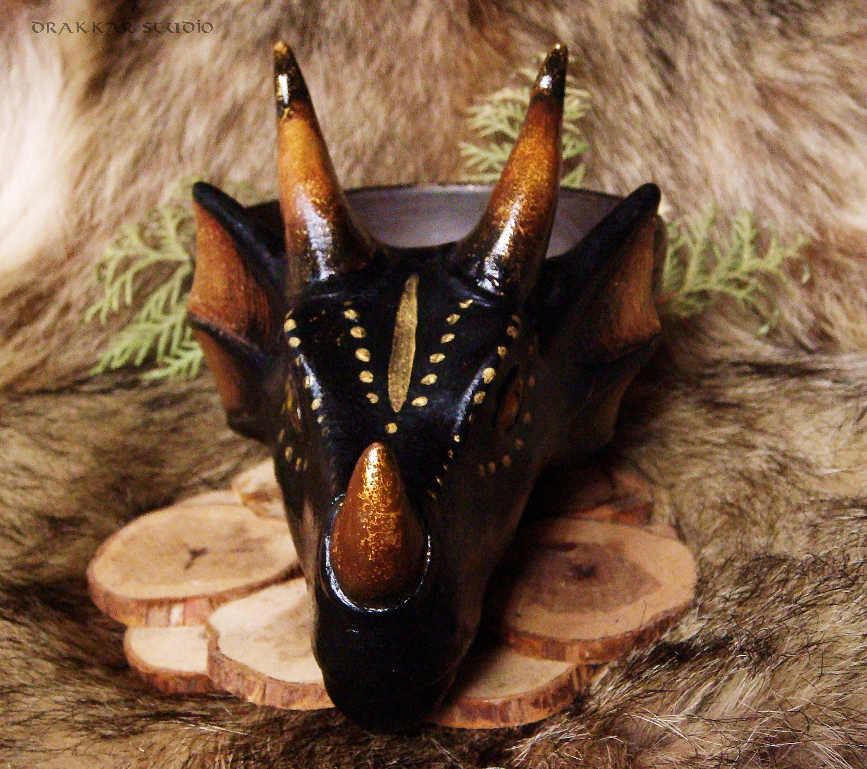 Unique ceramic mug bowl with dragon's head | Etsy