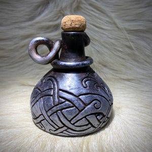 Hancrafted Small Ceramic Bottle Designed in Urnes Style - Etsy