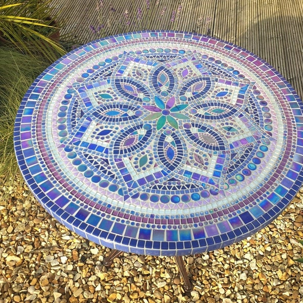 Blue Mosaic Coffee Table - Etsy
