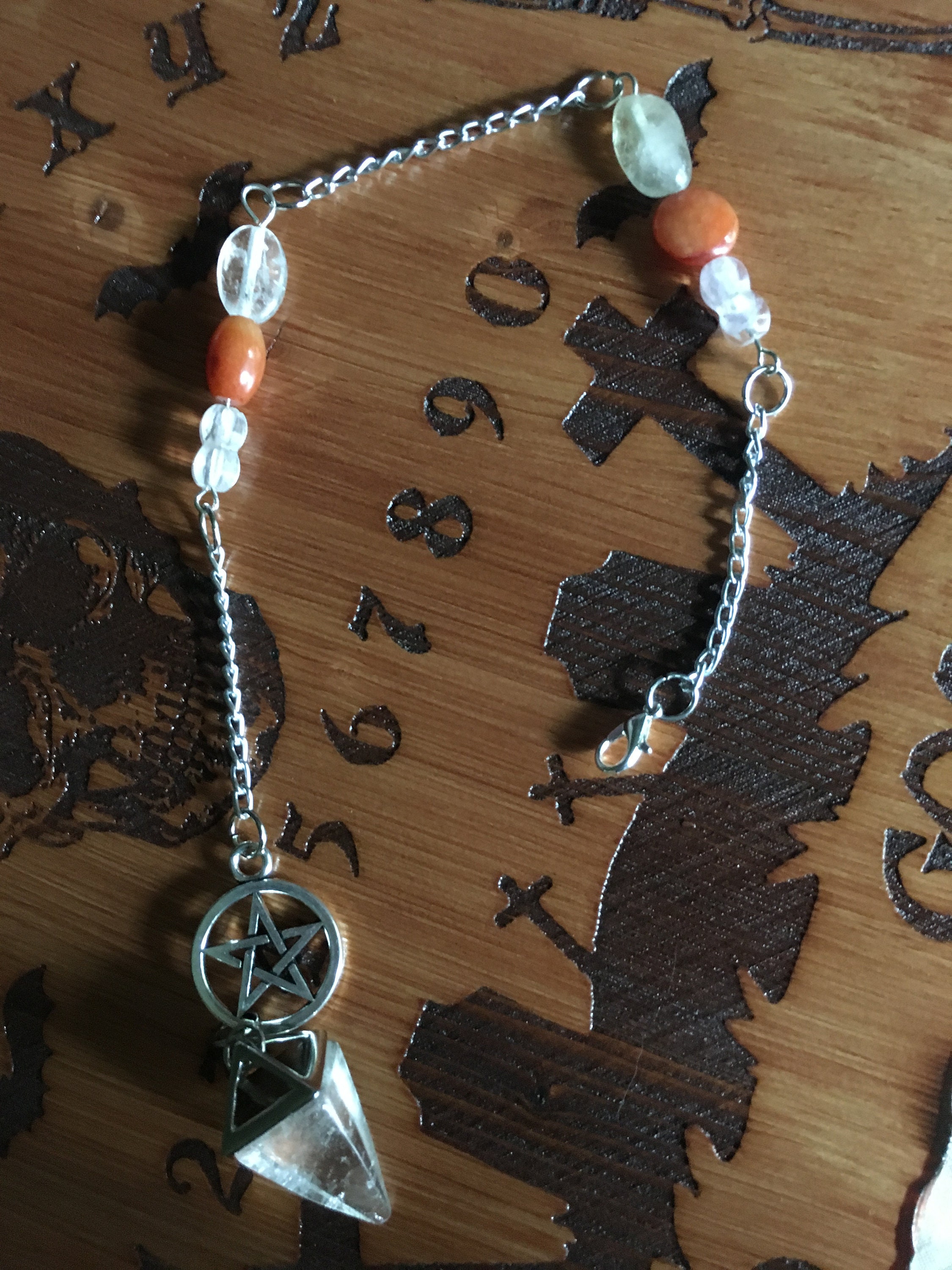 Scryer Pendulum Scrying Tool Crystal Dowsing Tool Pendulum Dowser ...