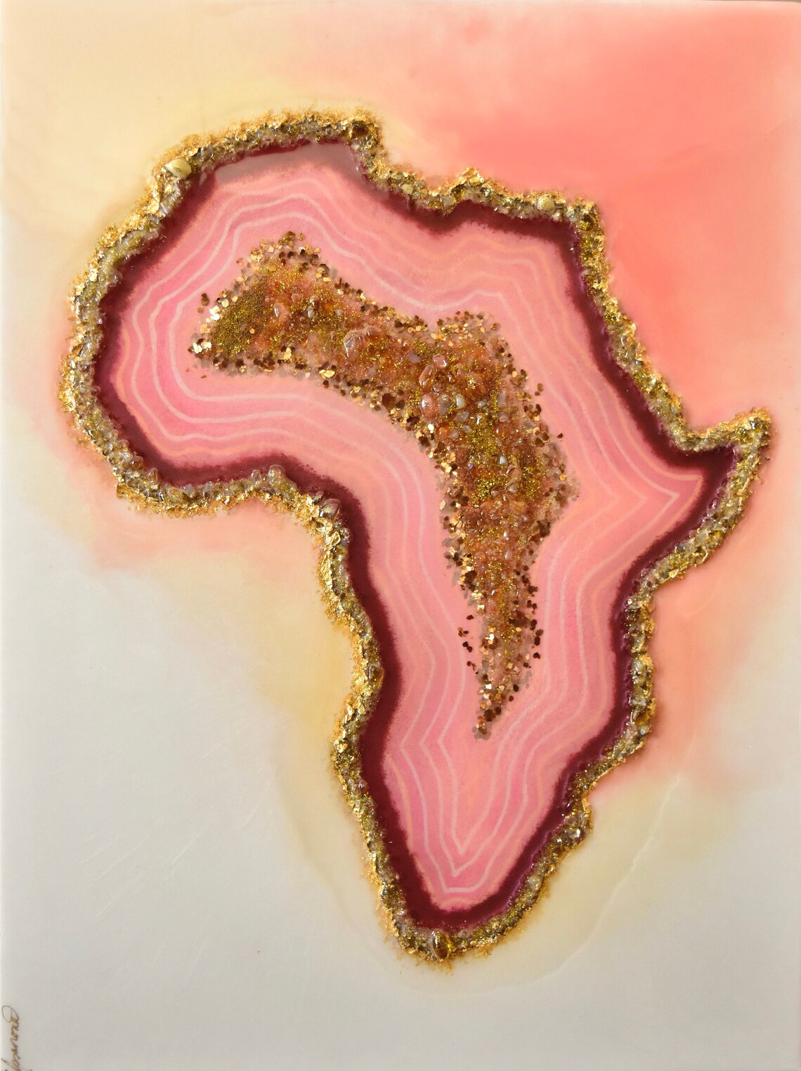 Africa Geode Resin Art Painting african Gem - Etsy