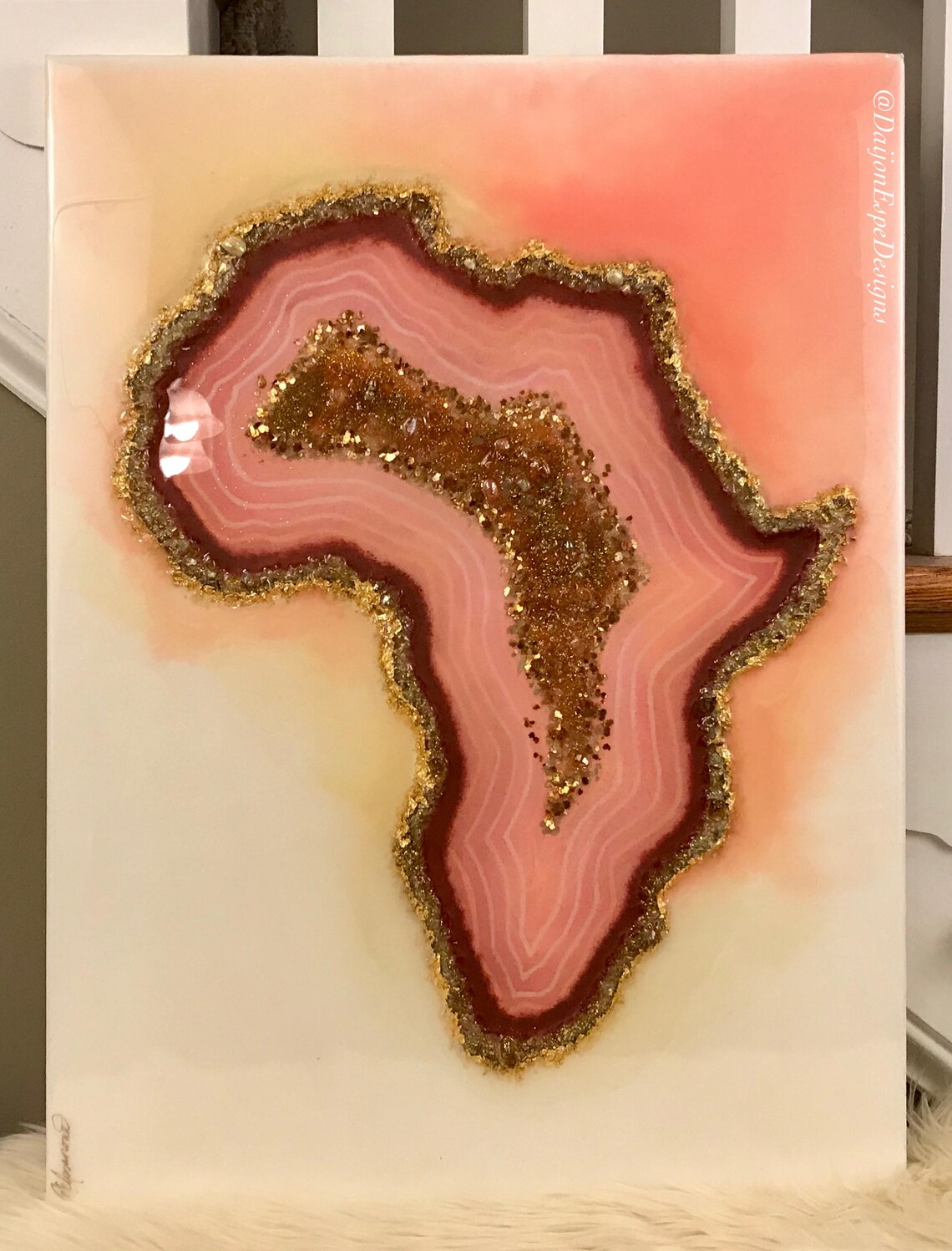 Africa Geode Resin Art Painting african Gem - Etsy