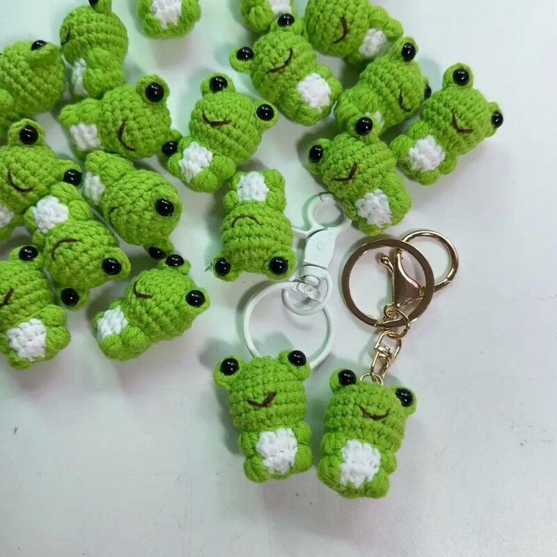 Crochet Frog Keychain - Etsy