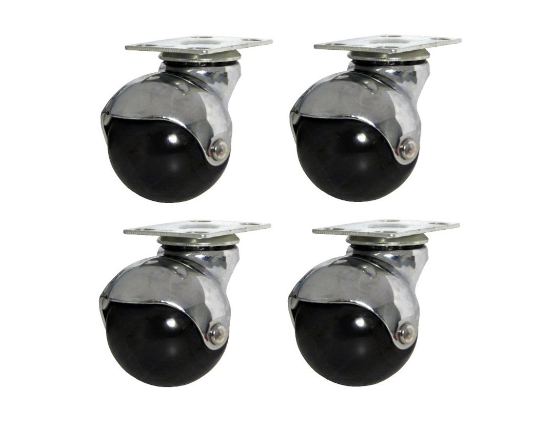 Vintage Rustic Style Chrome Hooded Caster Wheels - Set of 4 - Etsy
