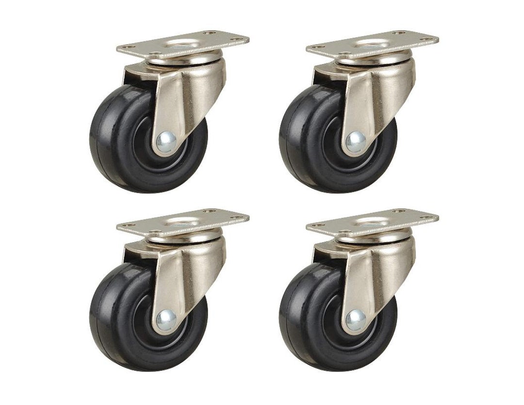 Vintage Rustic Antique Style Nickel Caster Swivel Wheels - Set of 4 - Etsy