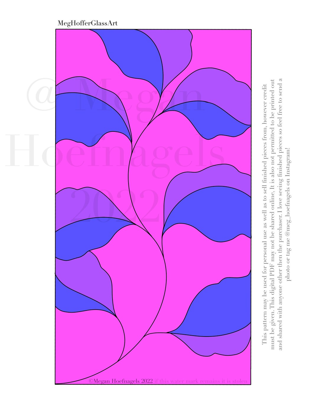 Flora Stained Glass Pattern - Etsy