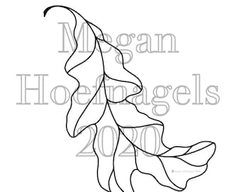 Marijuana Leaf Stained Glass Pattern PDF Digital File - Etsy