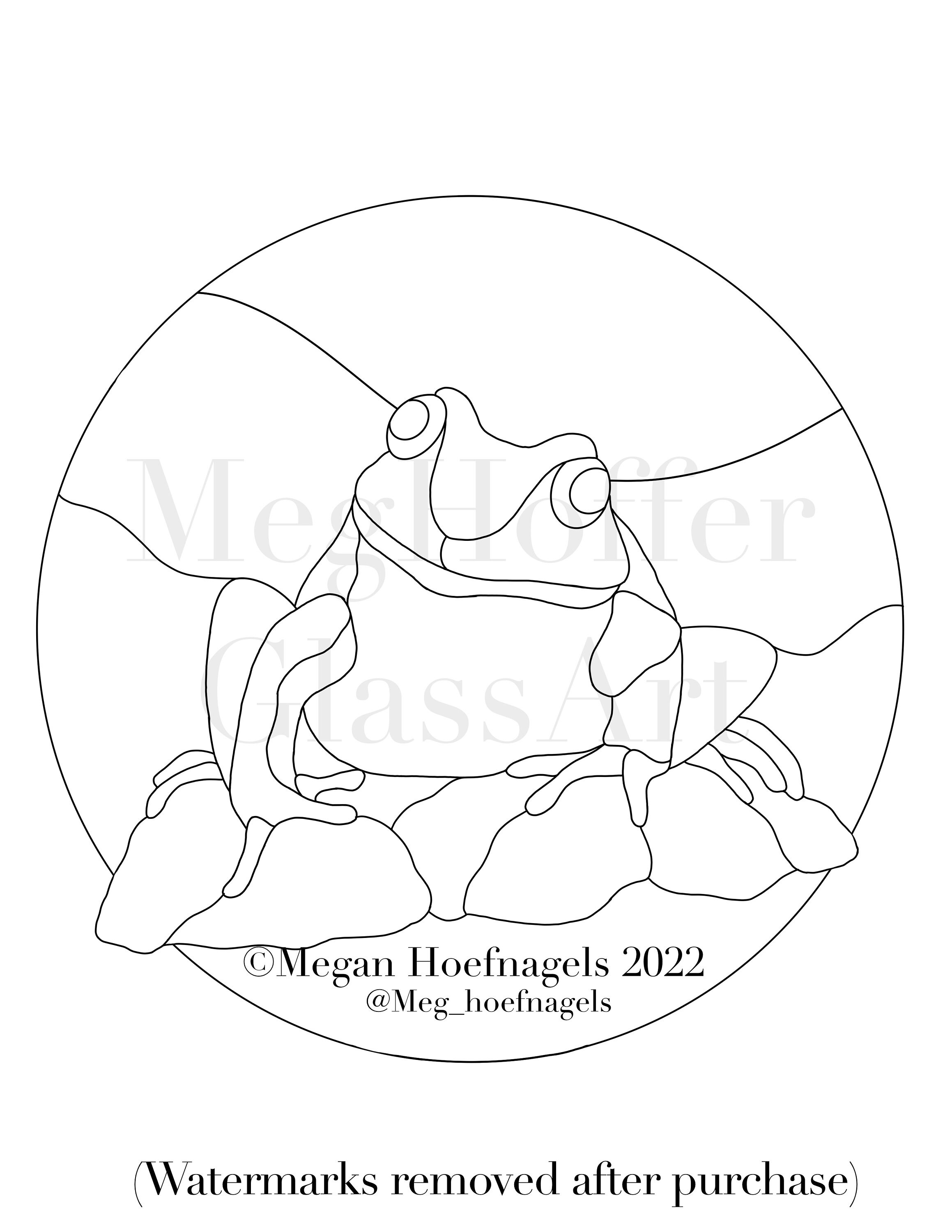 Froggy Friend Stained Glass Pattern - Etsy