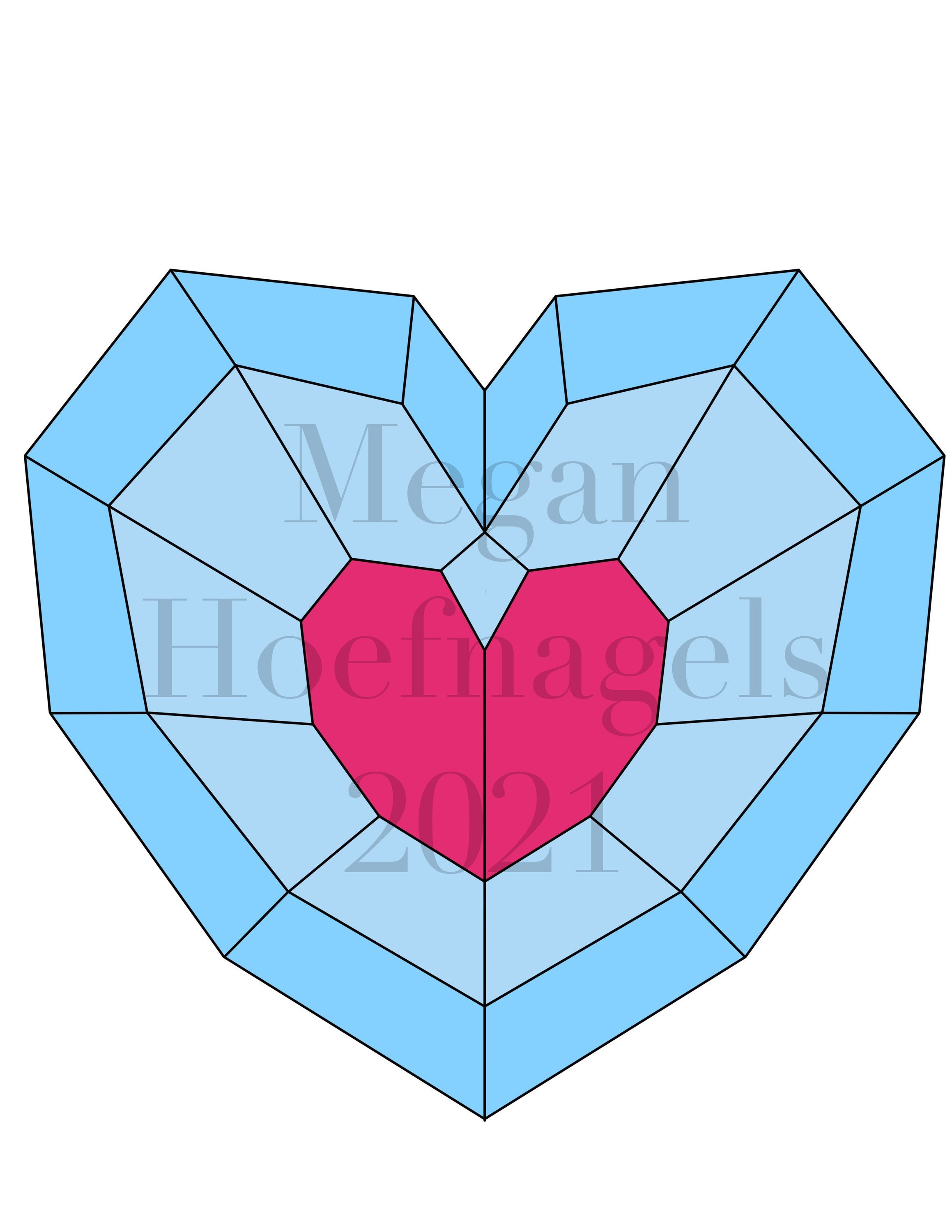 Heart Gem Stained Glass Pattern - Etsy Canada