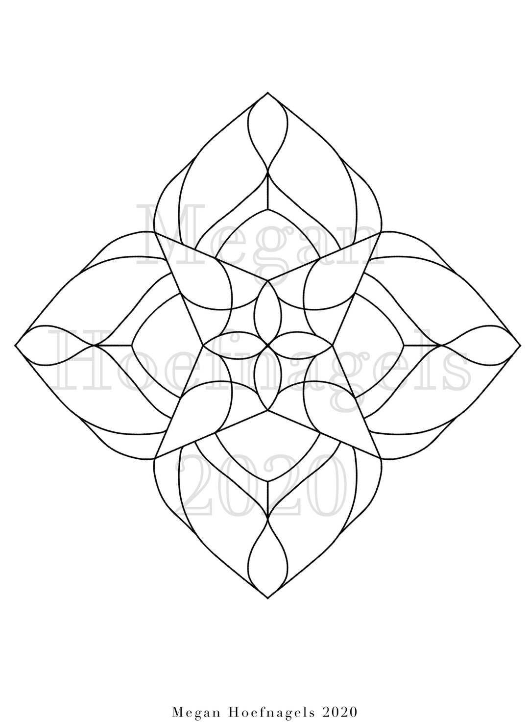 Tulip Mandala Stained Glass Pattern - Etsy