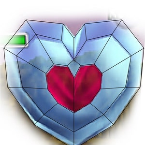 Heart Gem Stained Glass Pattern - Etsy Canada