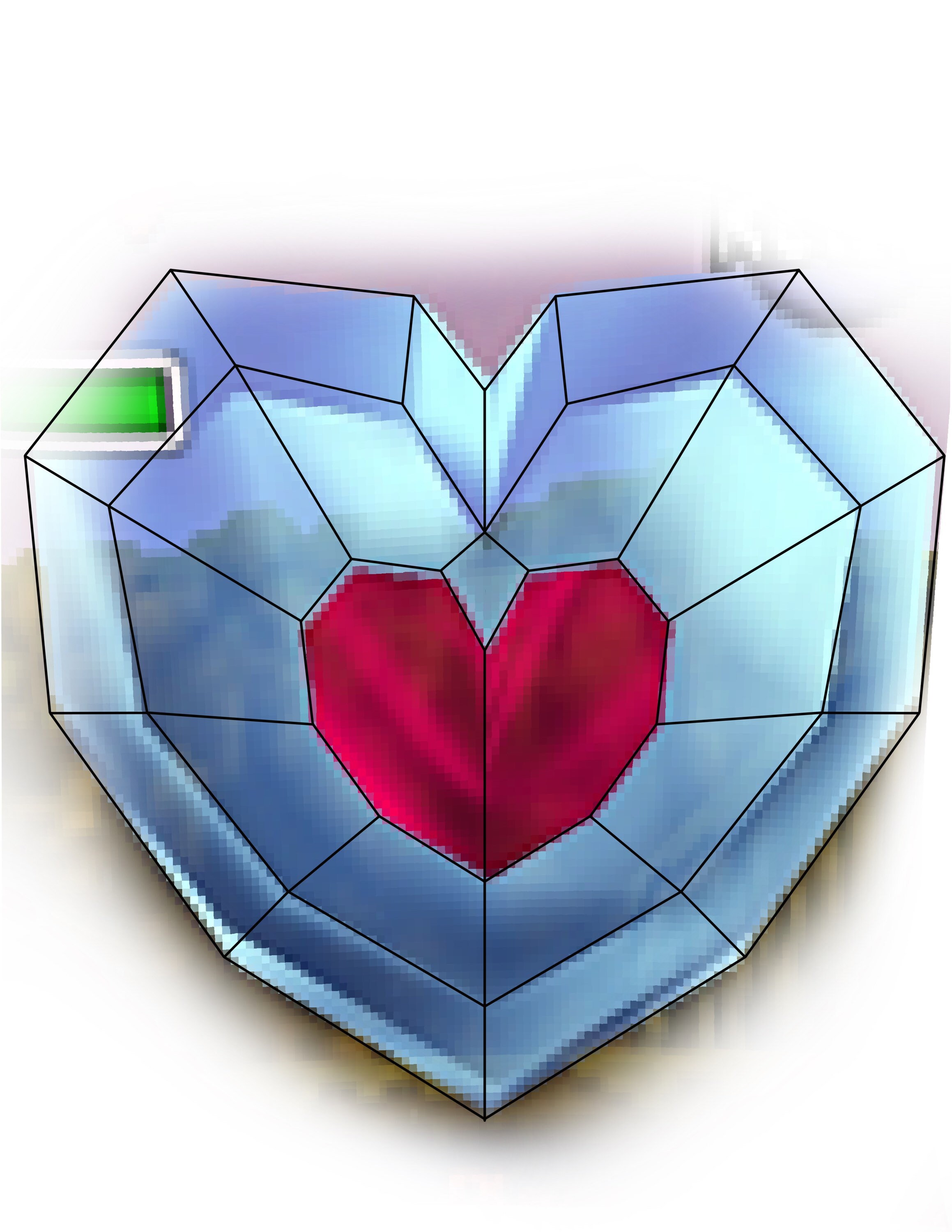 Heart Gem Stained Glass Pattern - Etsy Canada
