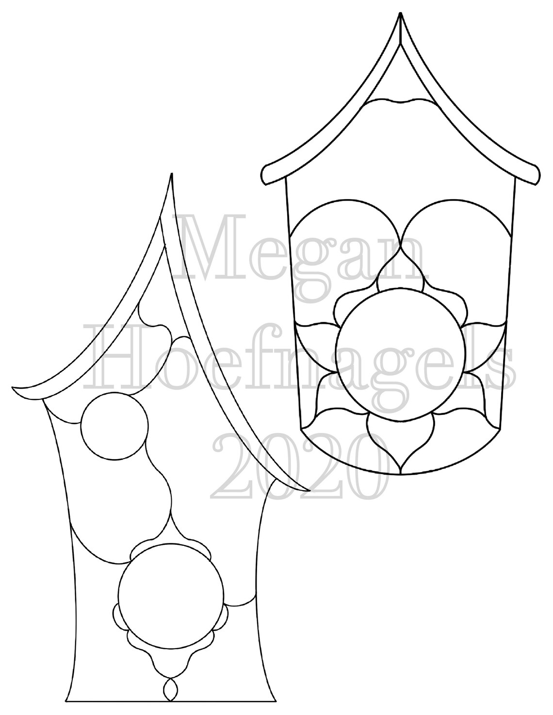 Stained Glass Birdhouse Pattern / Pattern Pack/ Stained Glass - Etsy UK