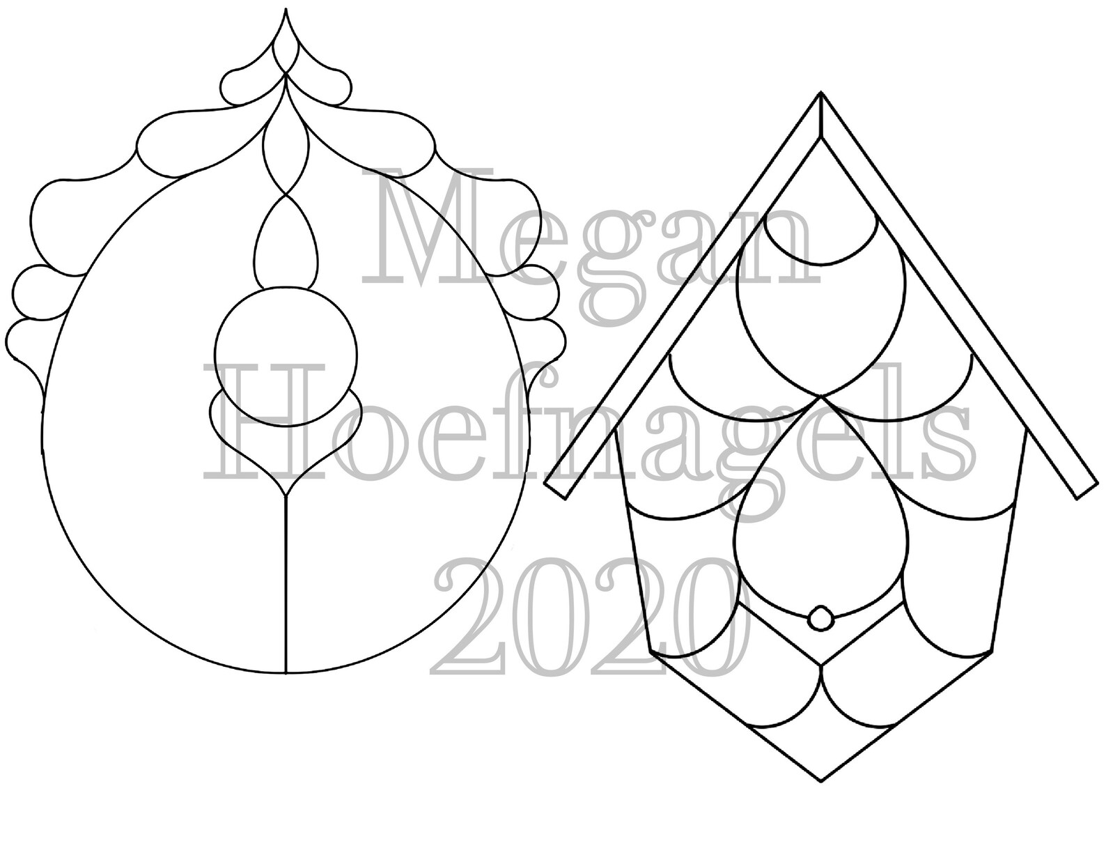Stained Glass Birdhouse Pattern / Pattern Pack/ Stained Glass Birdhouse ...