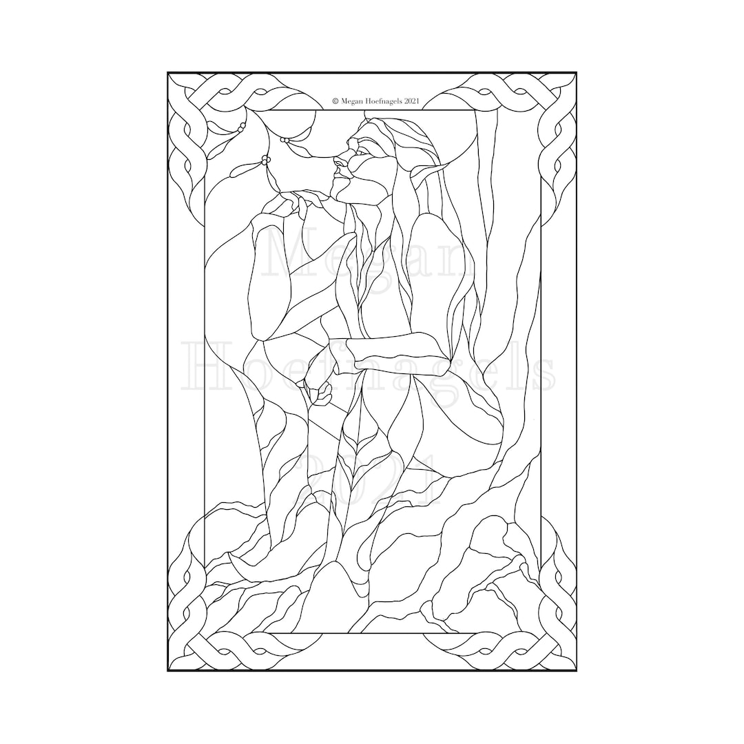 Loki and the Mistletoe Stained Glass Pattern - Etsy