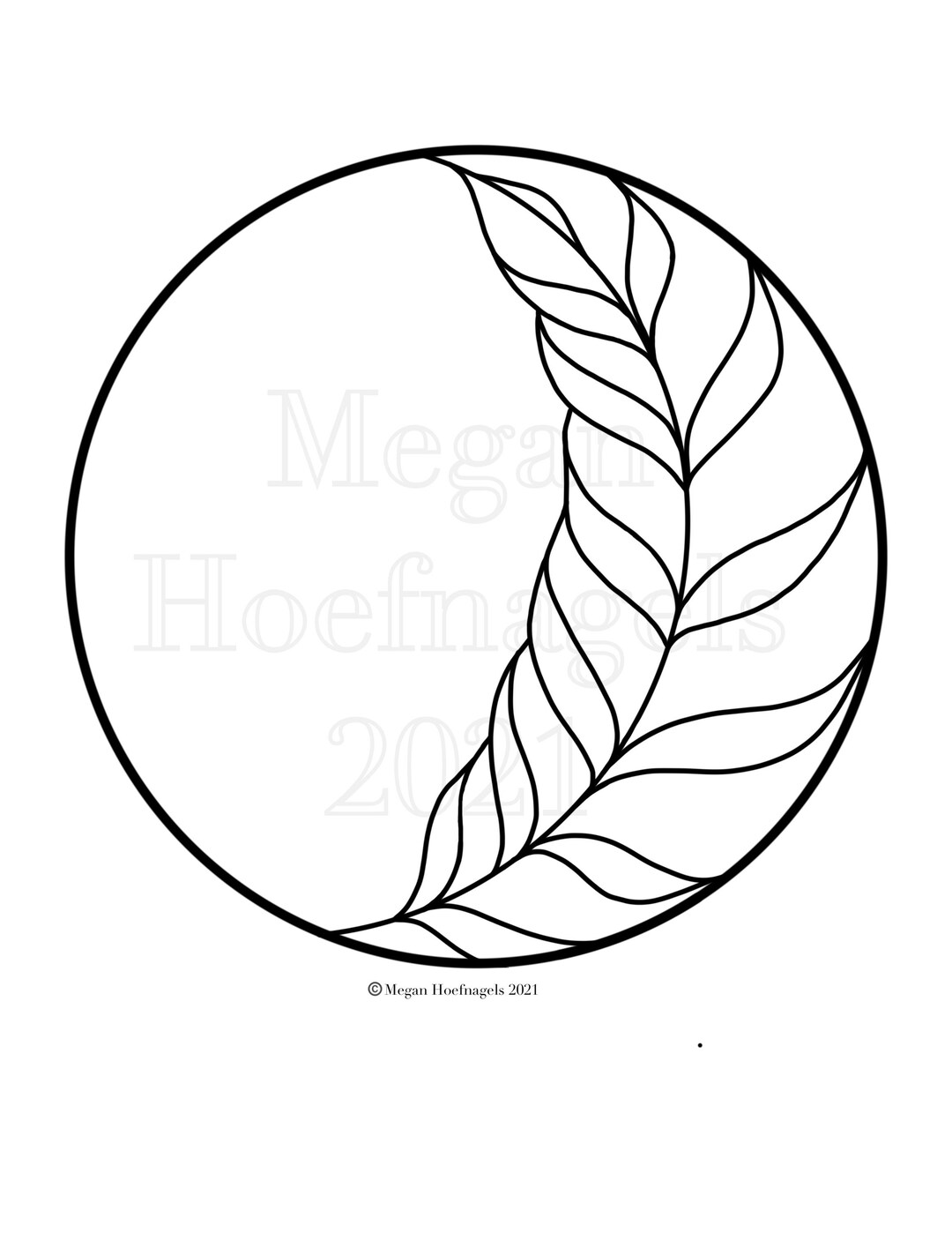 Moon Fern Stained Glass Pattern - Etsy