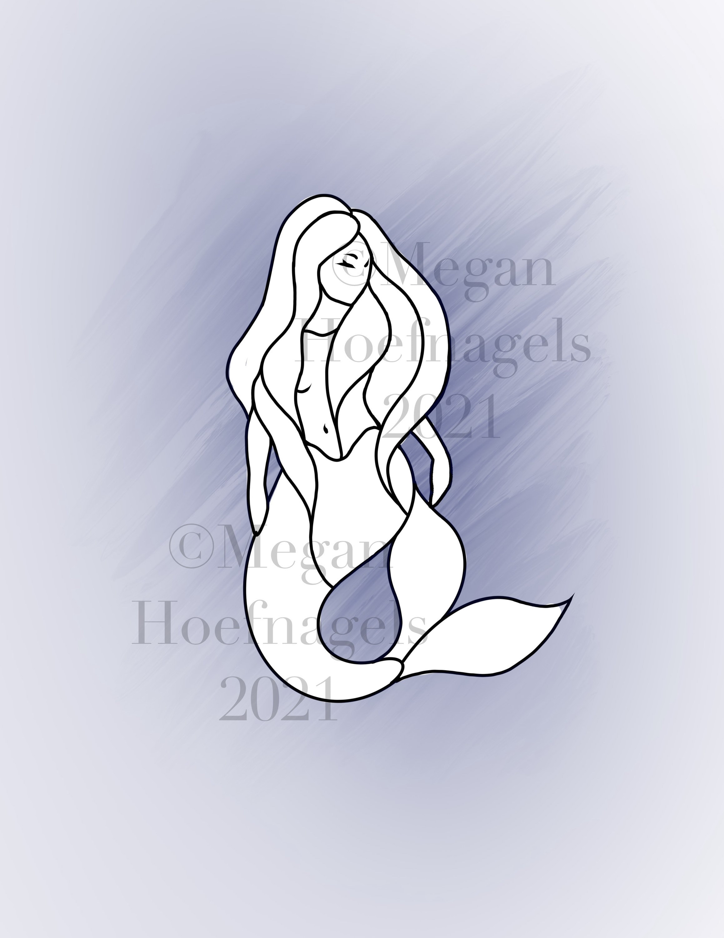 Mermaid Stained Glass Pattern | Etsy