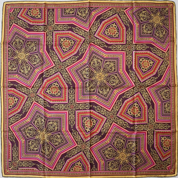Authentic RENAISSANCE silk twill scarf designer vinta… - Gem