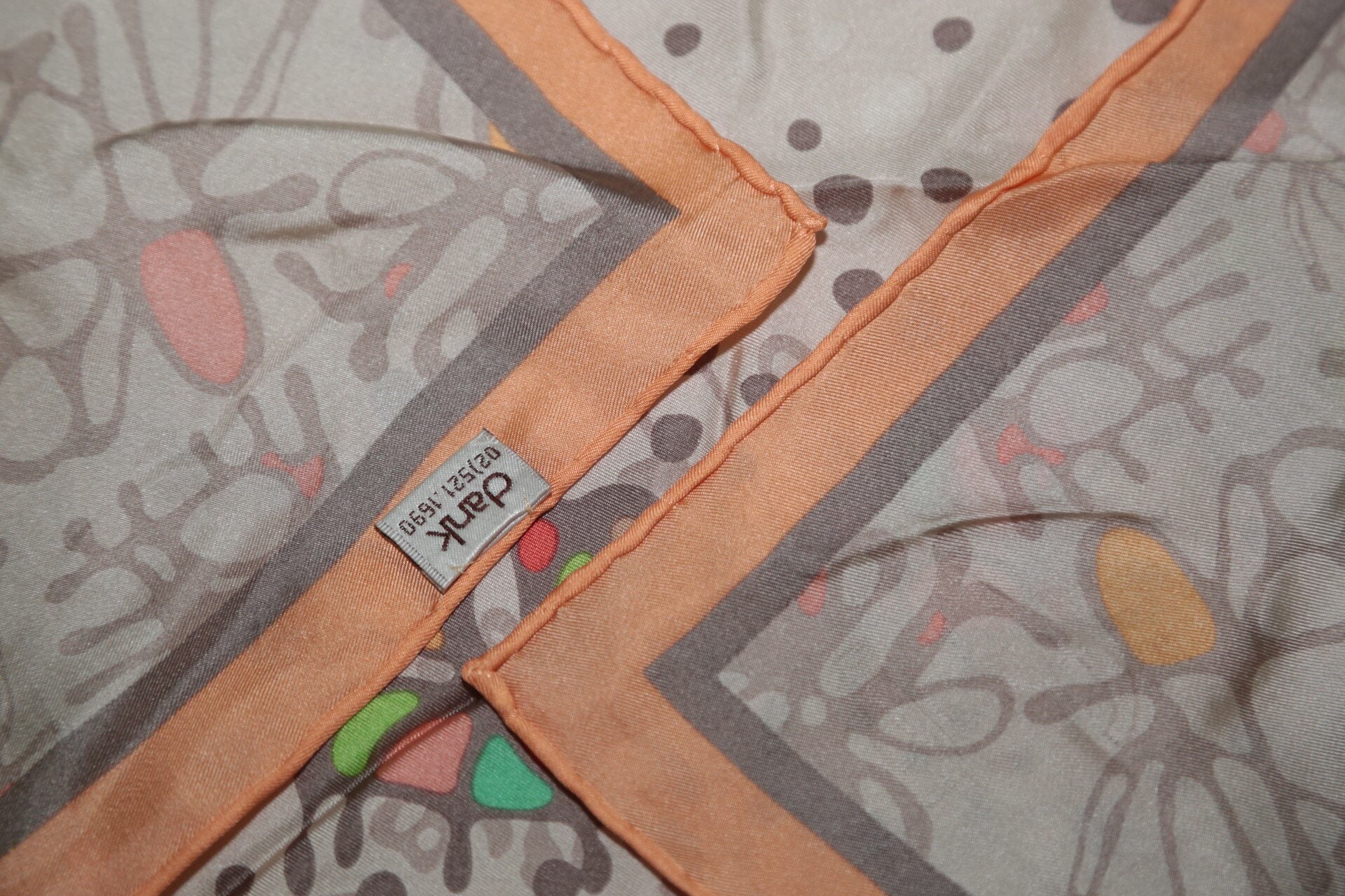 Rare! Artist Geri Taper 80s Metal Series Silk Twill Scarf Vintage Like ...