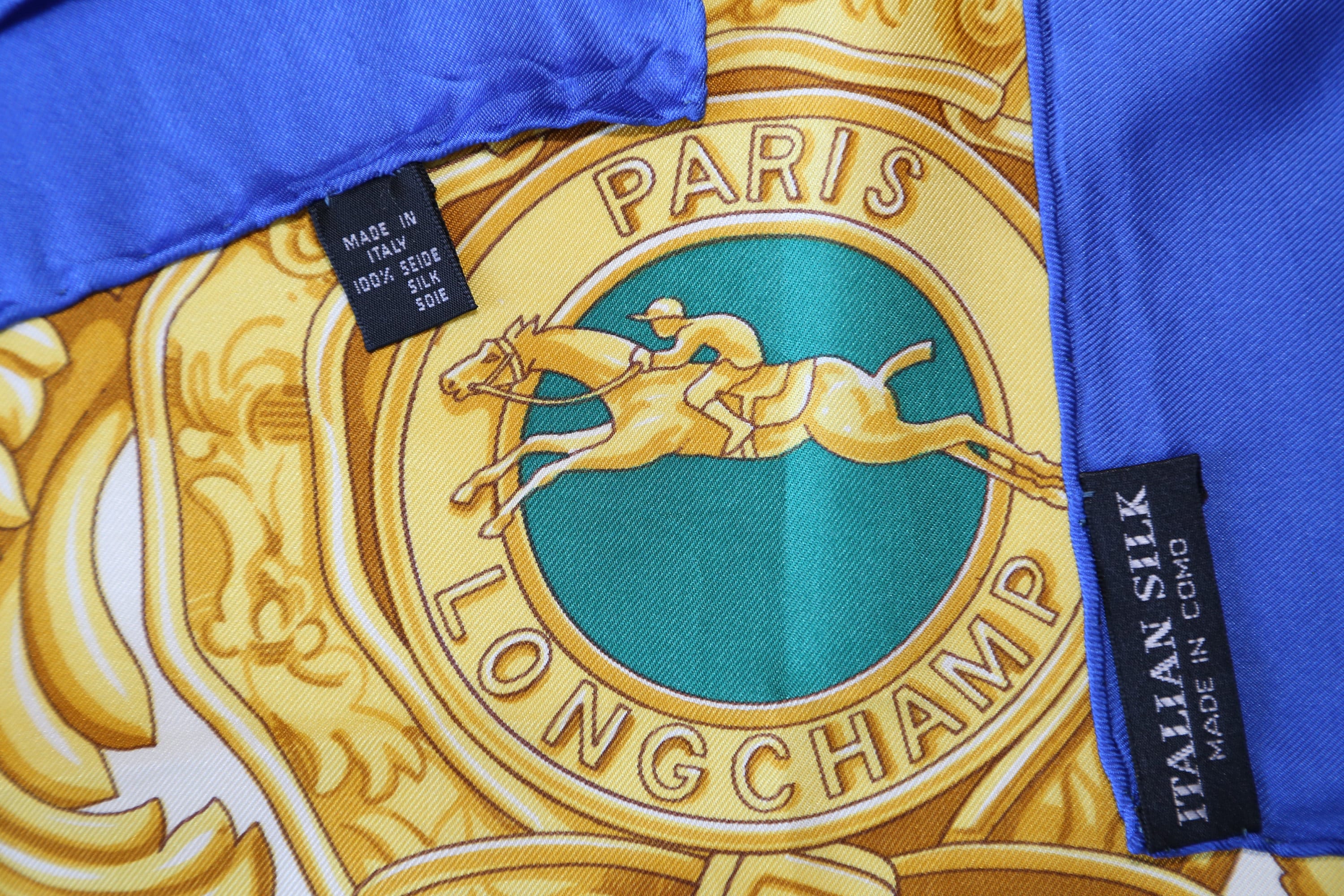 Authentic 70s LONGCHAMP Made in COMO Italy Silk Twill Scarf Vintage - Etsy