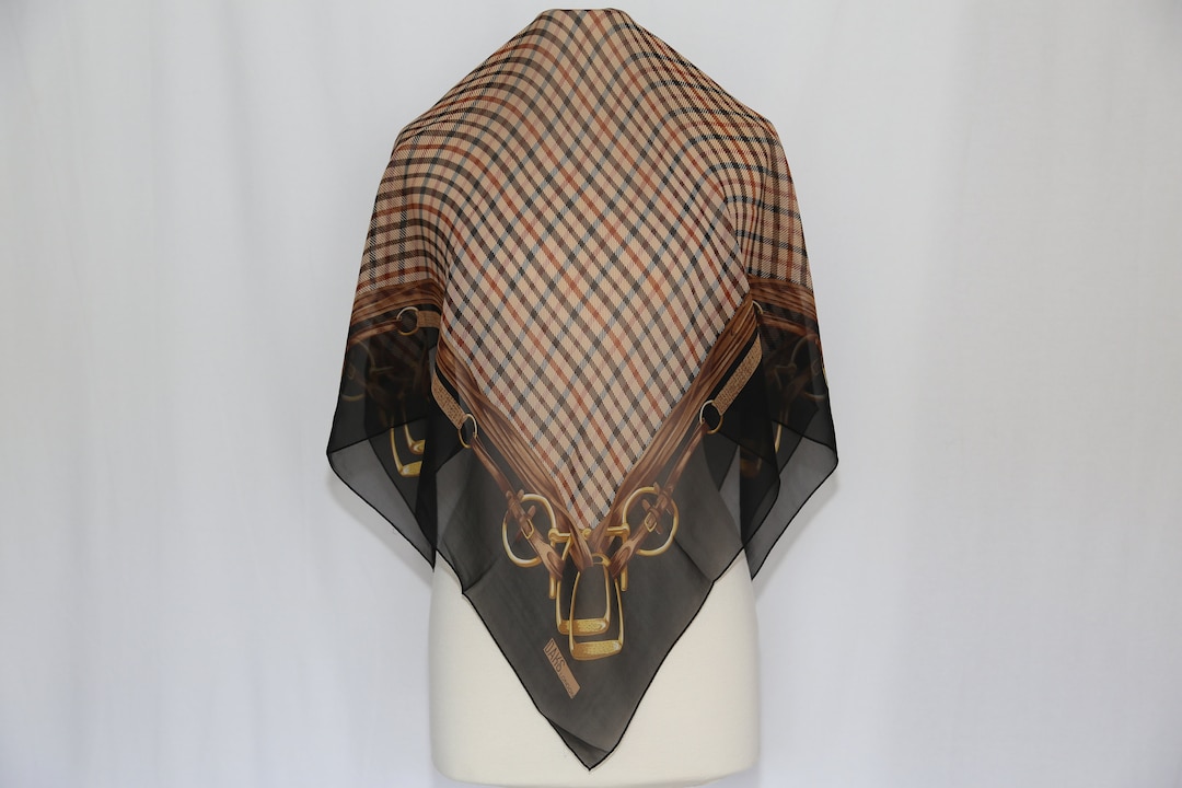 Authentic DAKS London Luxury Designer Light Silk Scarf Vintage Plaid - Etsy