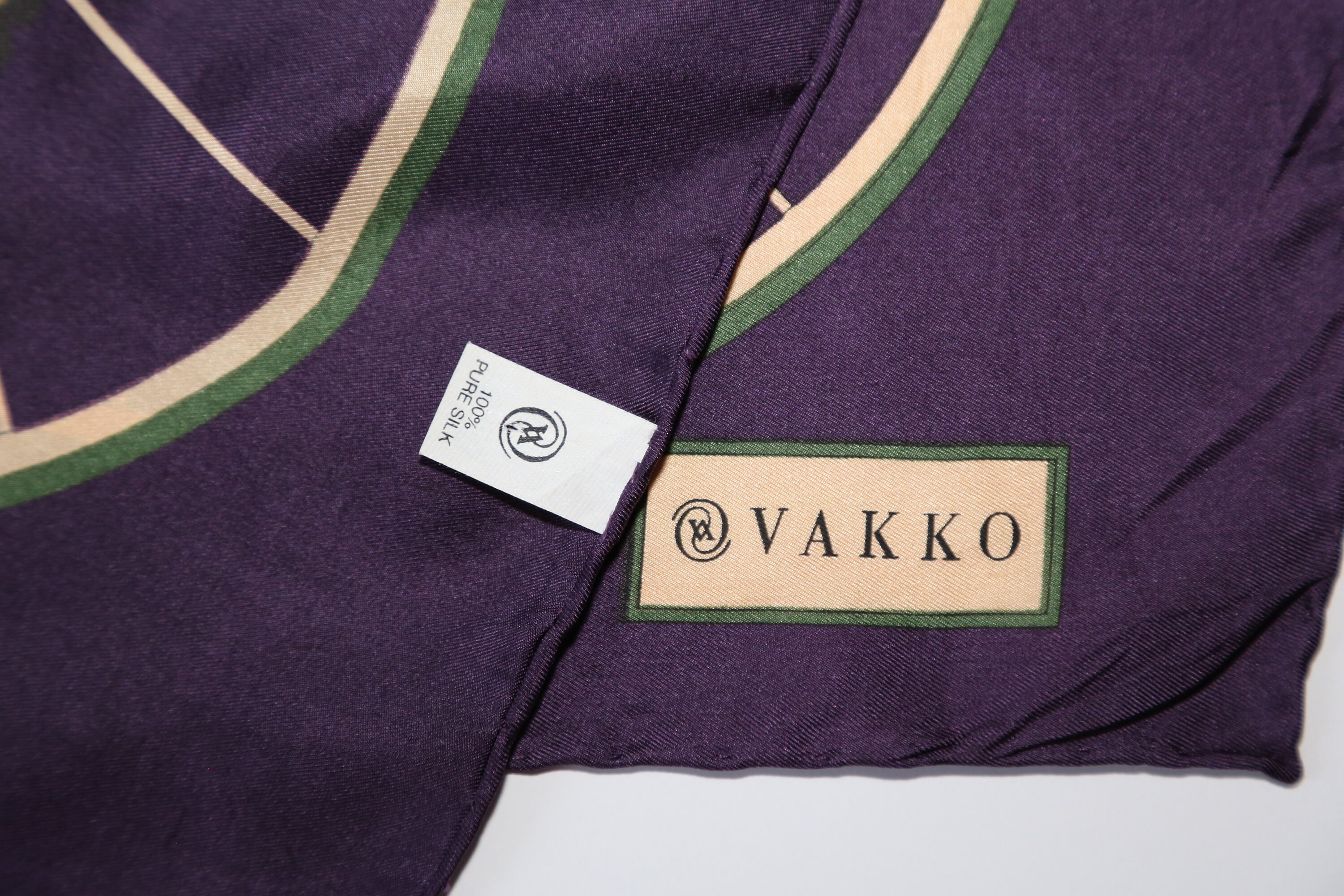 Authentic VAKKO Designer Silk Twill Scarf Vintage Purple - Etsy