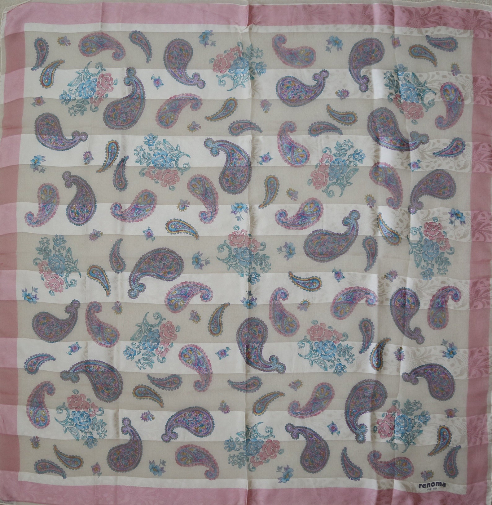 Authentic Renoma PARIS Luxury Designer Silk Scarf Vintage - Etsy