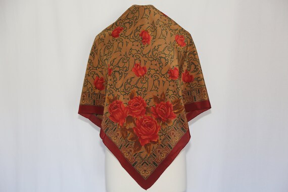 Authentic 70s Ostinelli Como Italy vintage silk scarf… - Gem