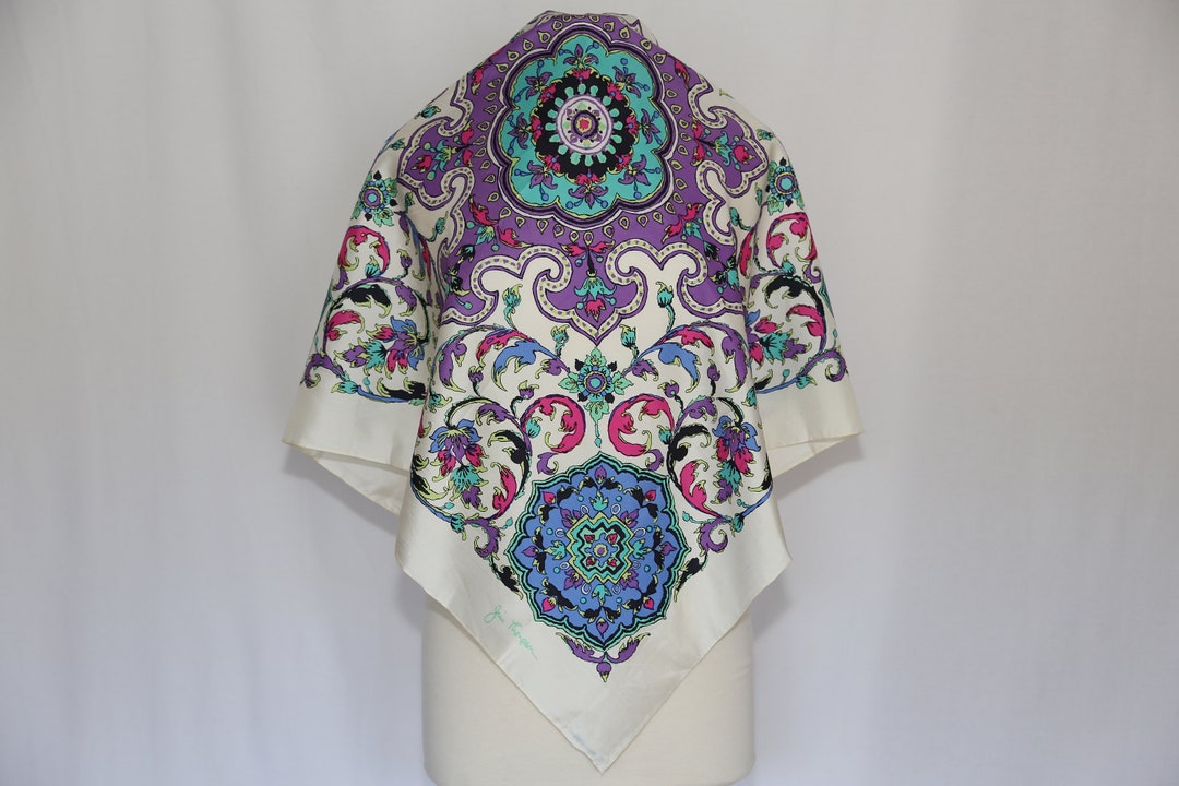 Rare Authentic Jim Thompson Silk Scarf Vintage Like New - Etsy