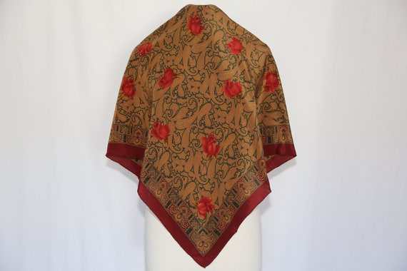 Authentic 70s Ostinelli Como Italy vintage silk scarf… - Gem