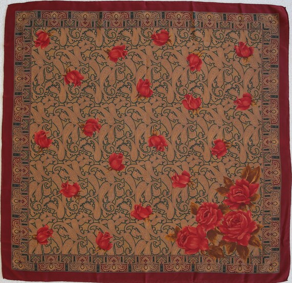 Authentic 70s Ostinelli Como Italy vintage silk scarf… - Gem