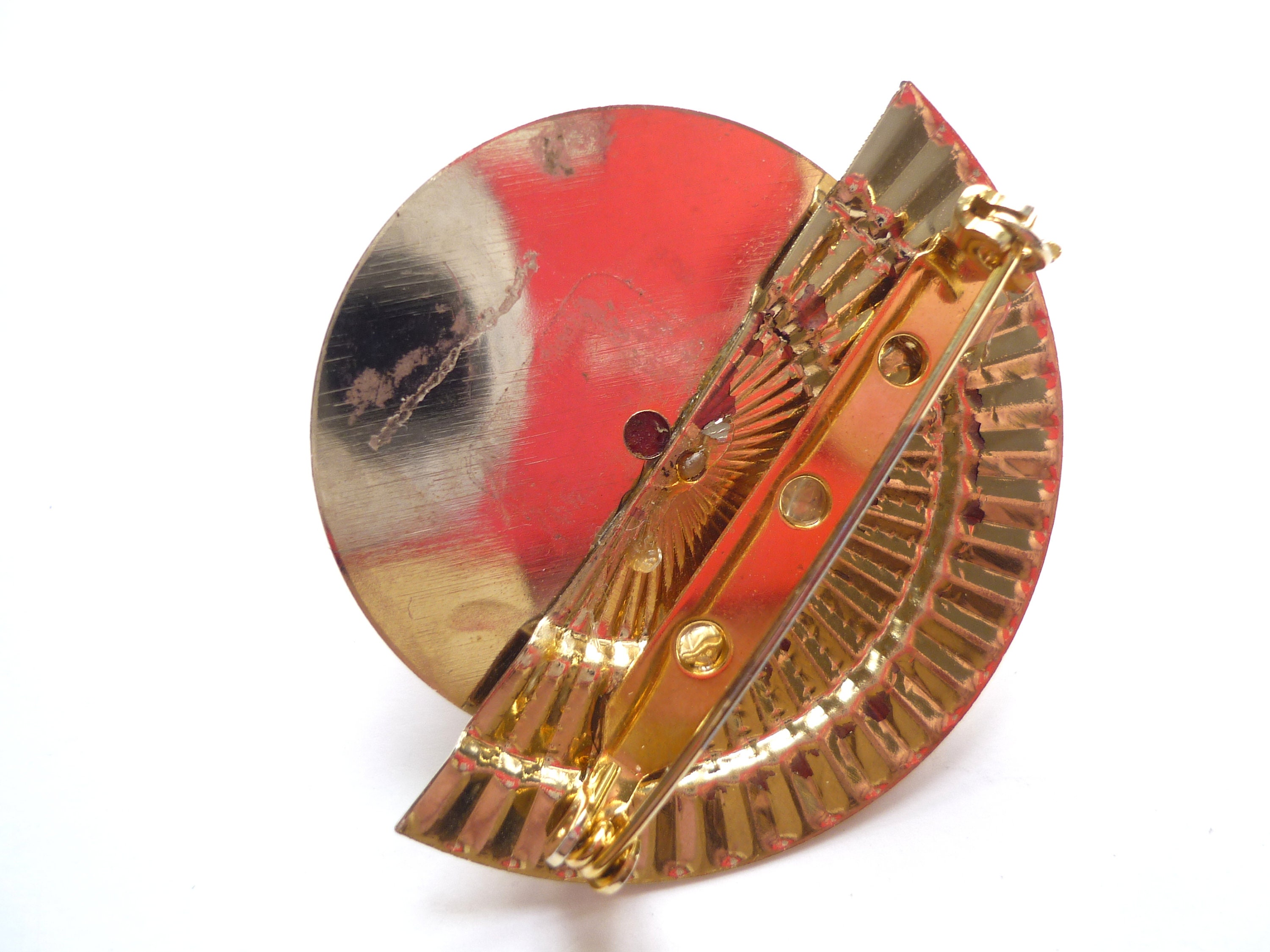 Brooch 80s Pink Brooch Round Brooch Vintage Brooch Rosé - Etsy UK