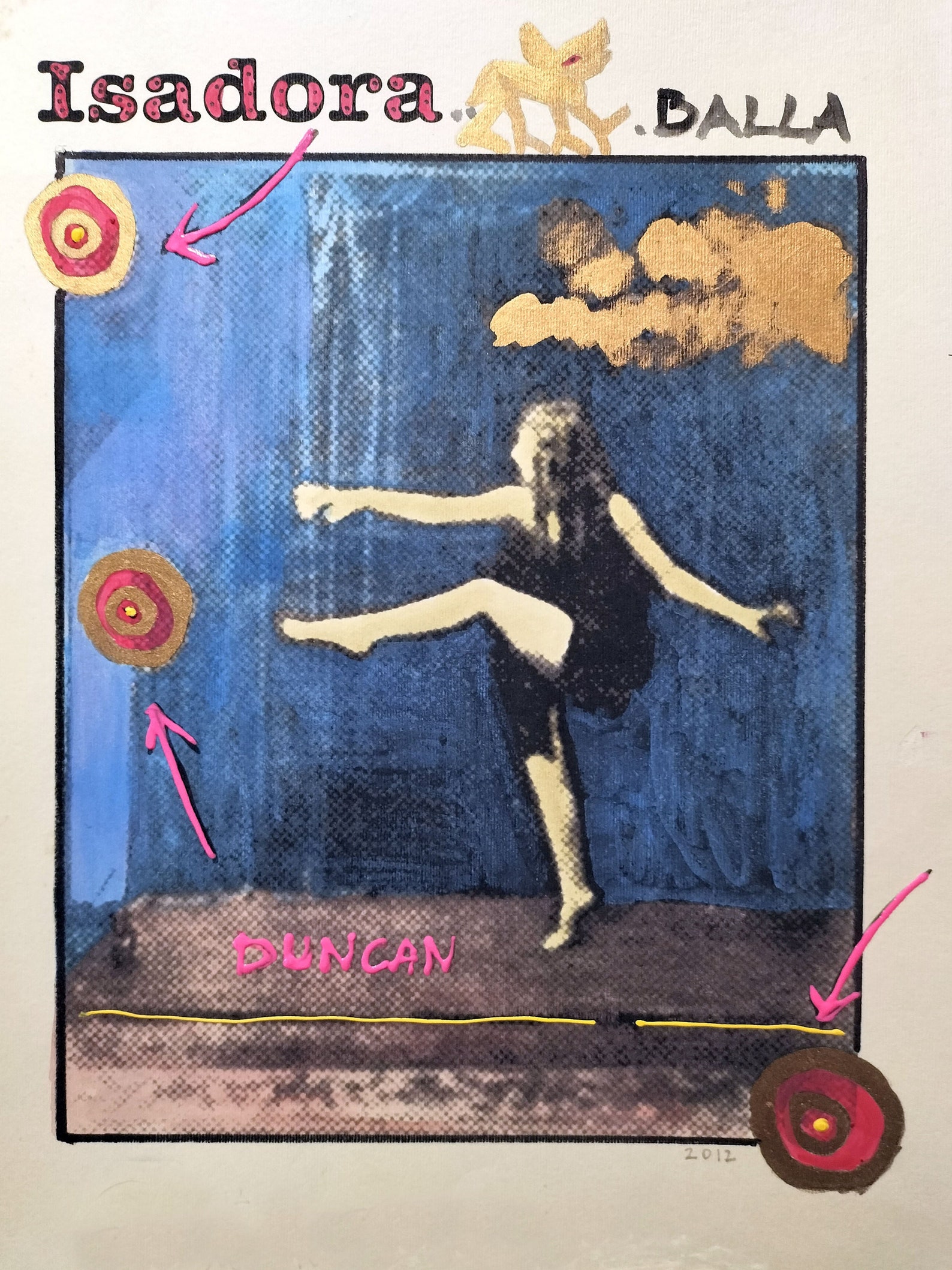Isadora Duncan Pop Art Isadora Dances Portrait of Isadora Duncan ...