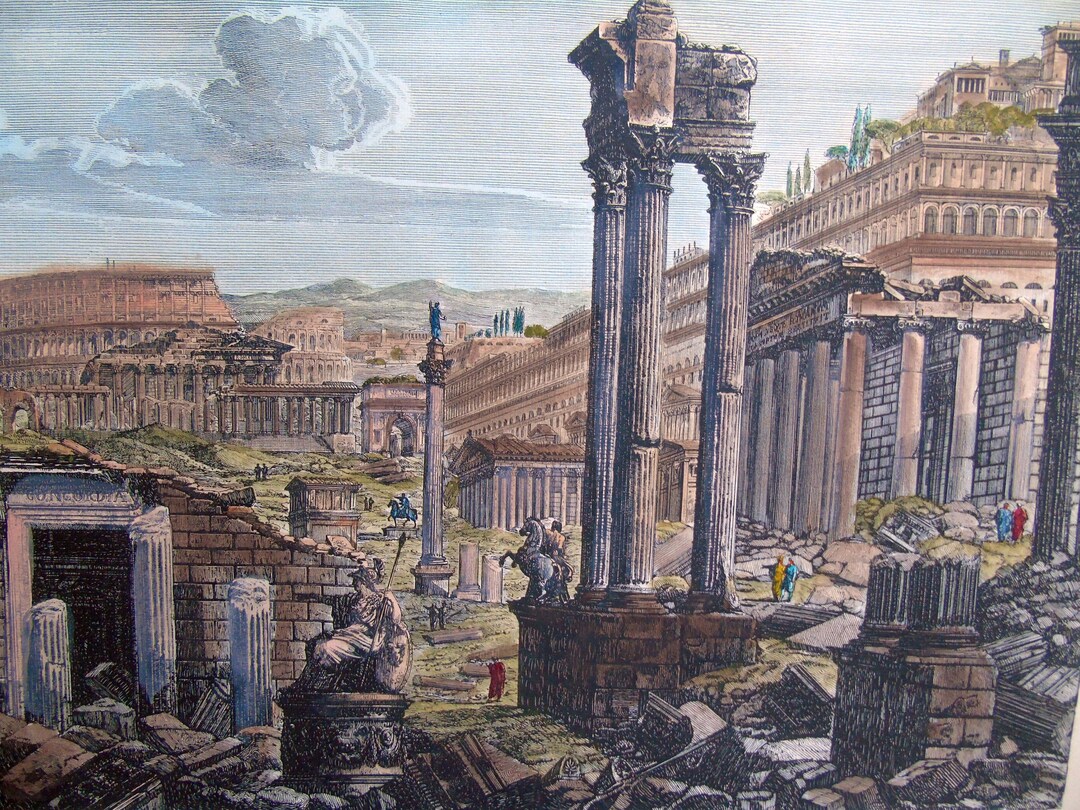 Rome Roman Forum roman Forum Rossini Drawings, Rome, Italian Draftsman ...