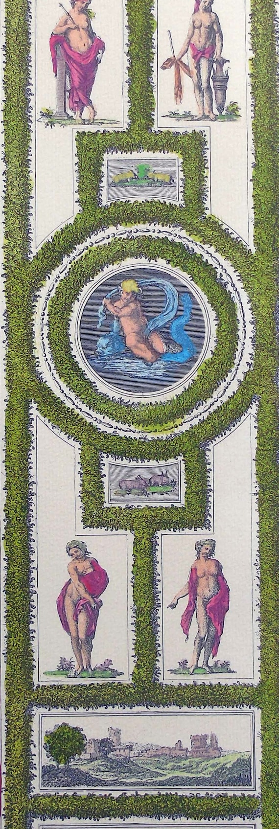 Raffaello Sanzio II Logge in Vaticano 1517 Hand Colored - Etsy