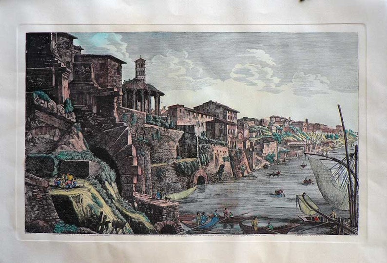 Rome Cloaca Maxima greatest Sewer Rossini Hand Colored - Etsy
