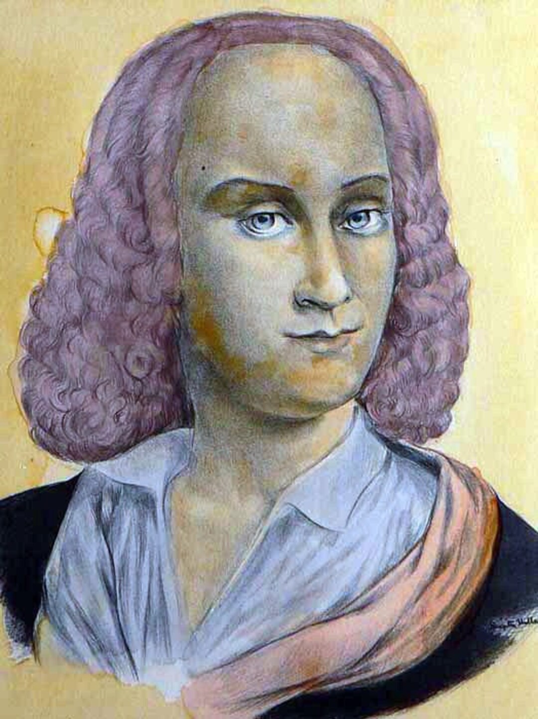 Vivaldi- Antonio Vivaldi - Portrait - Hand Colored Etching, Four ...