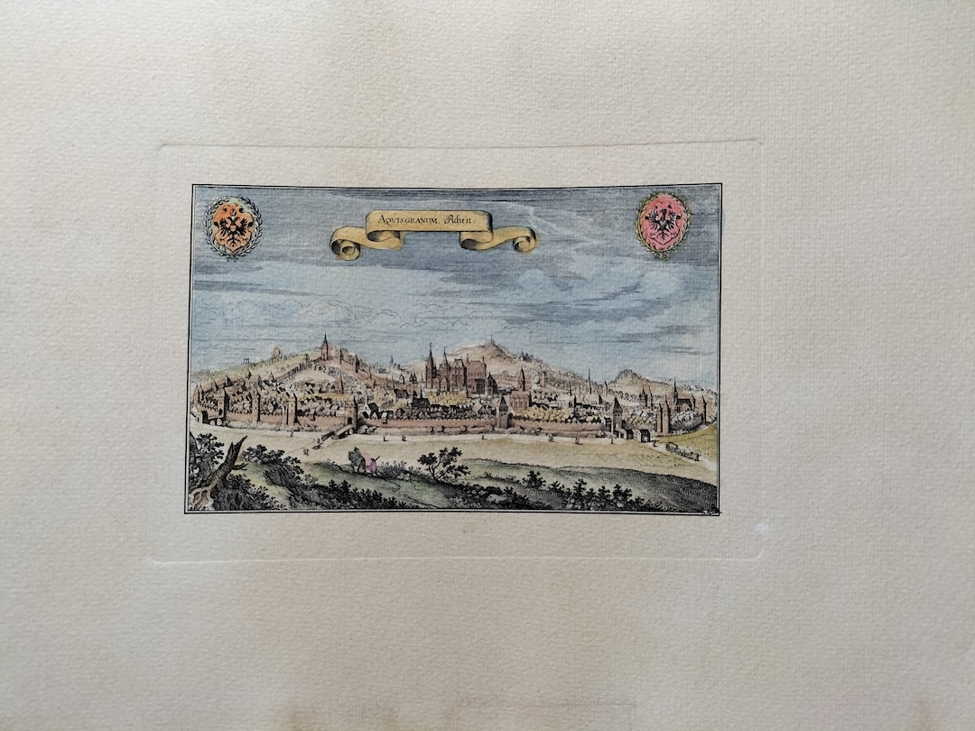 Aachen, Germany ,aachen, Ancient City of Europe , Hand Colored ...