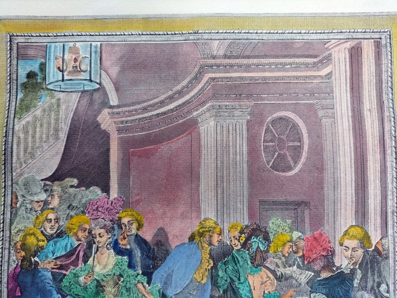 French Picture La Sortie De L'opera Moreau 1780 ,france Etching ...