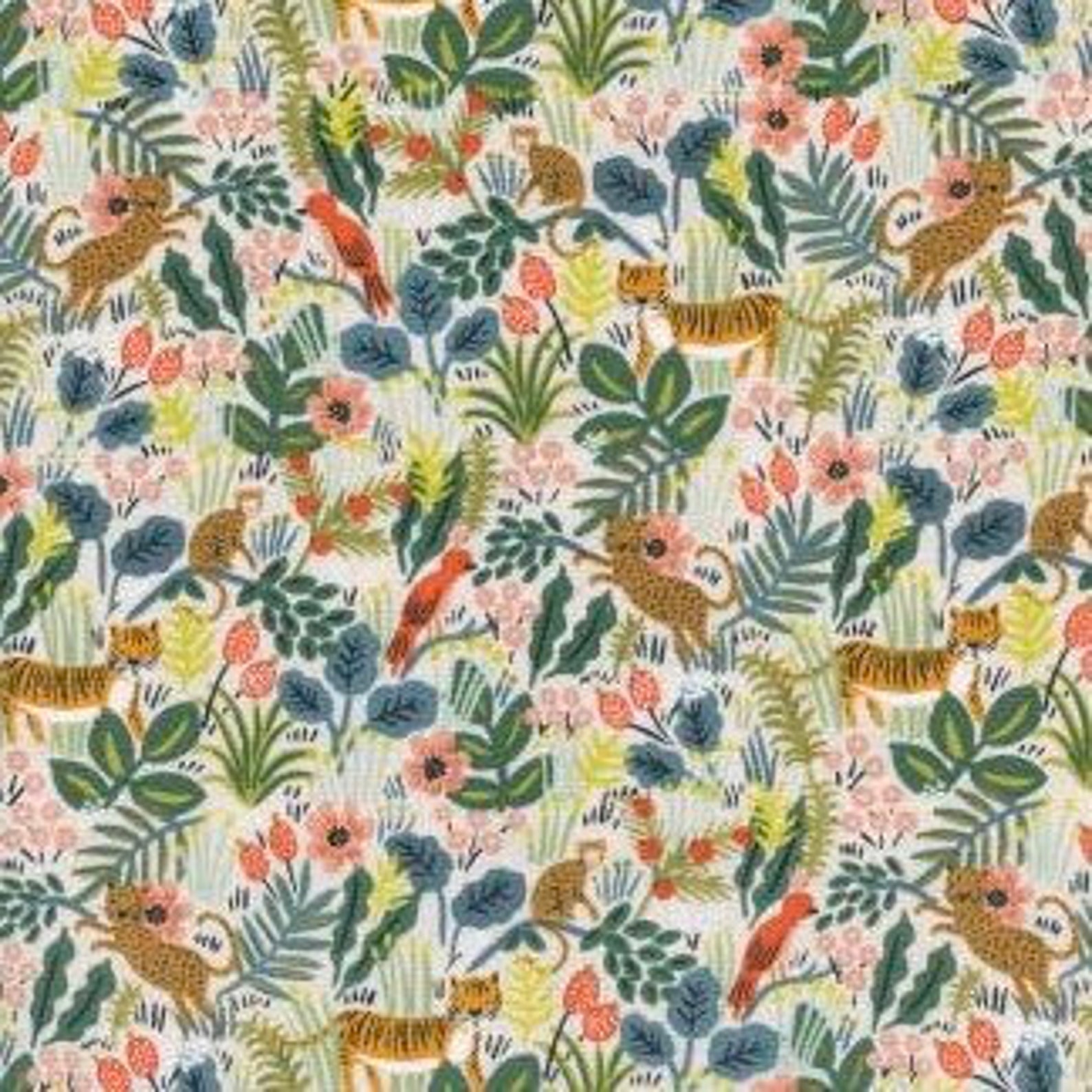 Menagerie by Rifle Paper Co for Cotton and Steel Jungle Print in ...