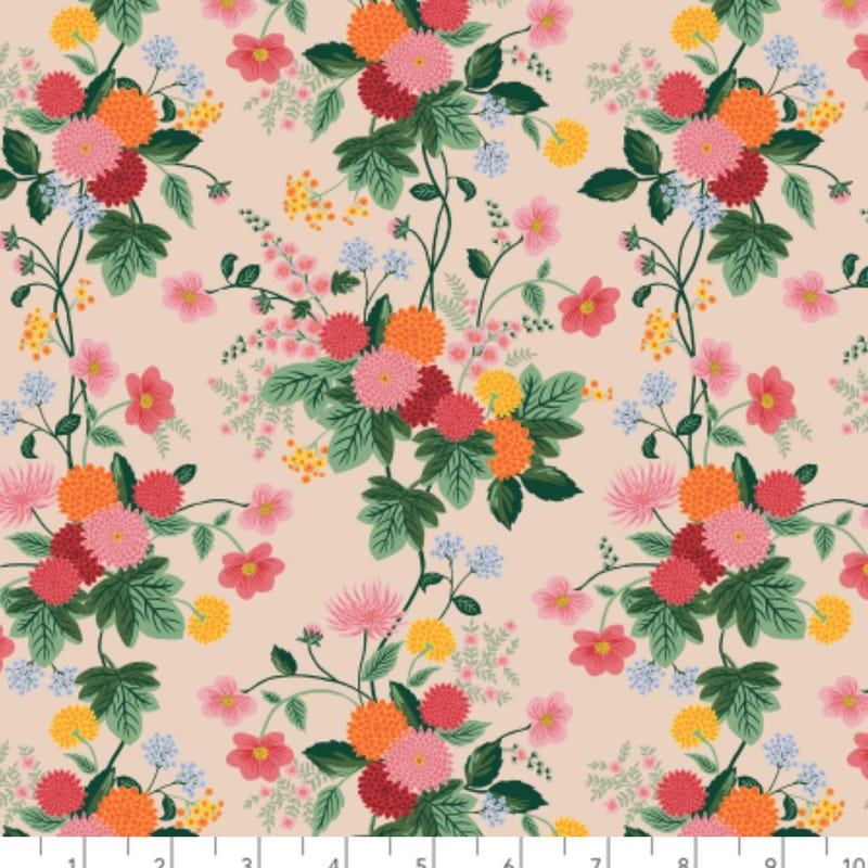Rifle Paper Dahlia Fabric - Etsy