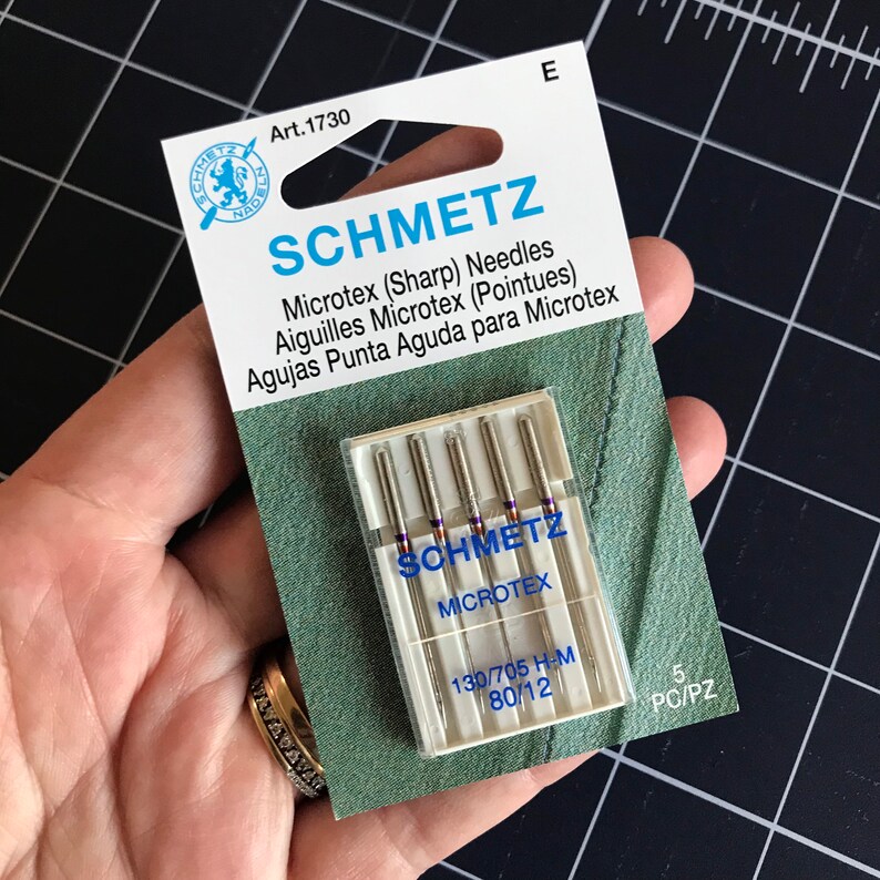 Schmetz Sharp / Microtex Sewing Machine Needle Size 12/80 - 5 Count - Etsy