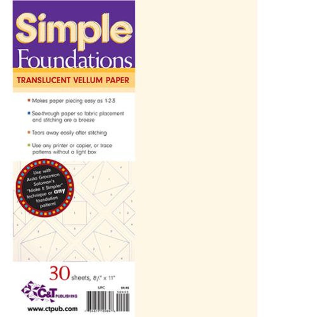 Simple Foundations Vellum See Through Paper for Foundation Paper ...